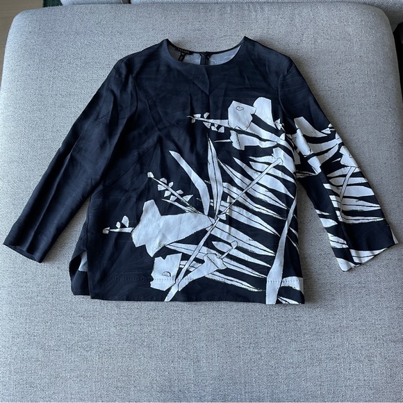 Escada | Tops | Escada Black White Blouse Top | Poshmark